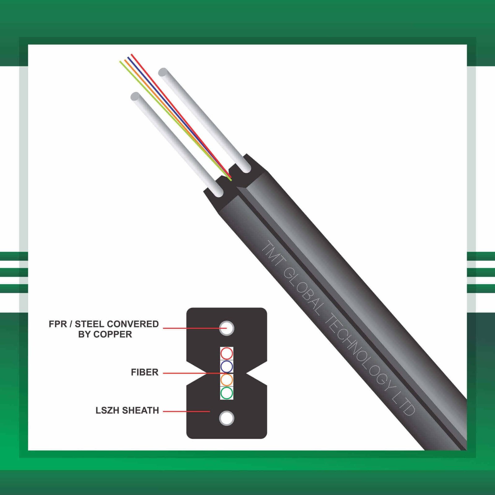 best 4 core ftth cable fiber optic Single mode outdoor