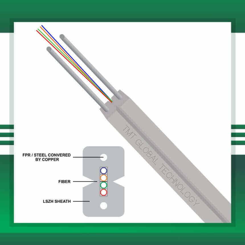 best ftth fiber cable 4 Core Single Mode G 657 A1-A2 -tmt
