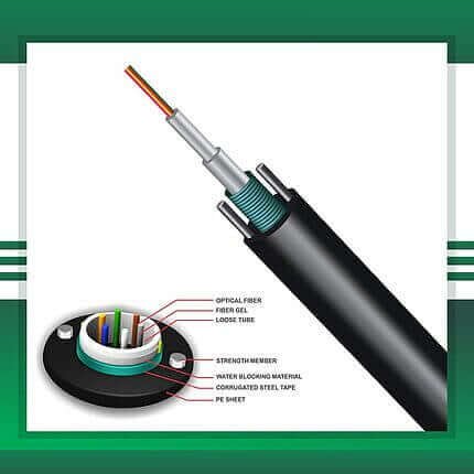best 24 Core OM4 Fiber Cable Multimode Armored outdoor - tmt uae